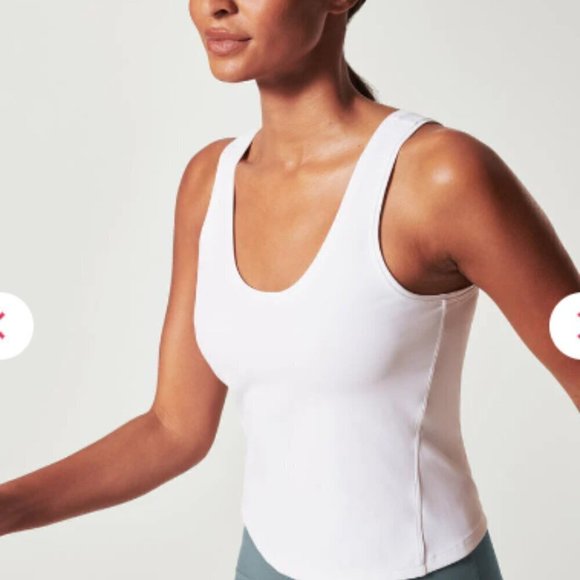 SPANX | Tops | Spanx Get Moving Fitted Tank White 3x | Poshmark